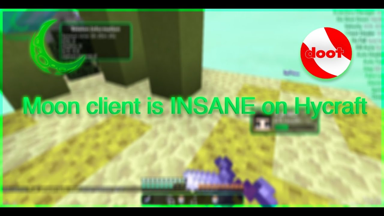 Moon client on hycraft?? - YouTube