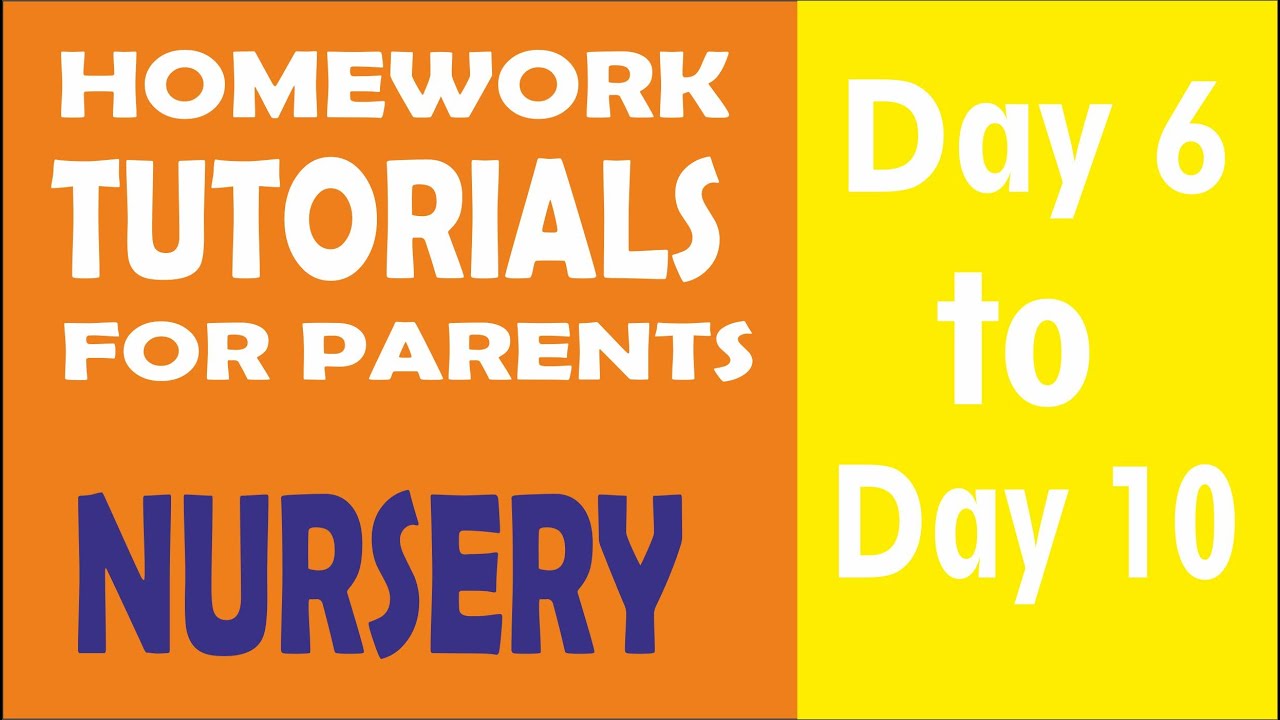 Nursery Tutorial Video for Parents How to Create a Worksheet | Homework ...