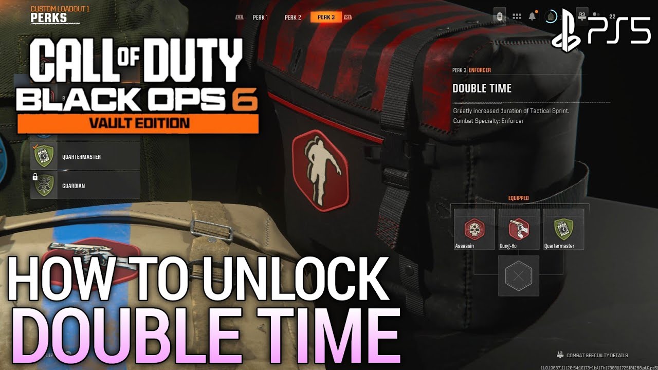 How to Unlock Double Time Perk BLACK OPS 6 Double Time Perk Unlock BO6 ...