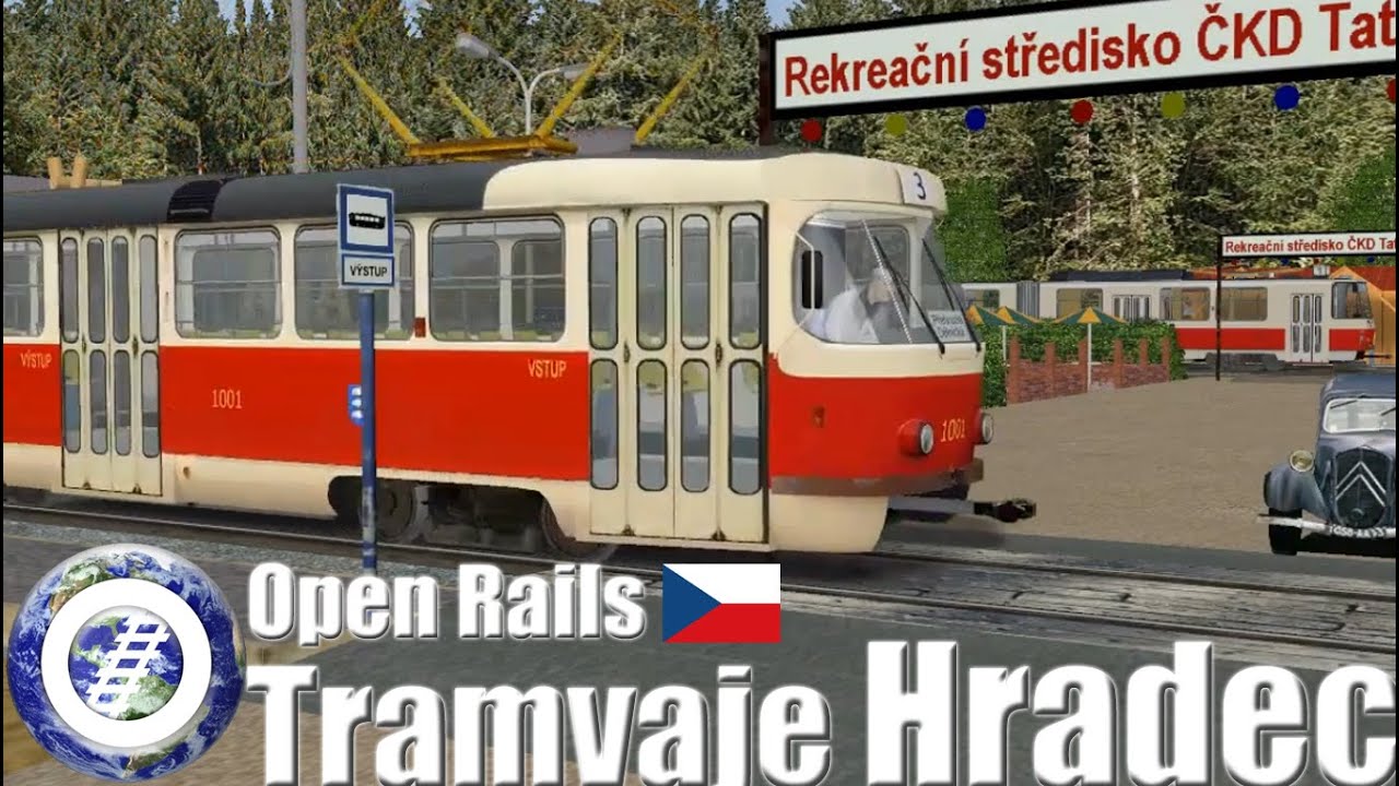 Open Rails Czechoslovakia - Tramvaje Hradec - YouTube