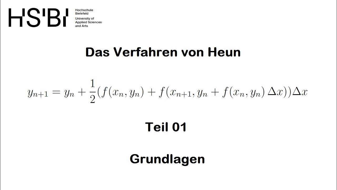 Das Heun-Verfahren Teil 01 - Grundlagen - YouTube