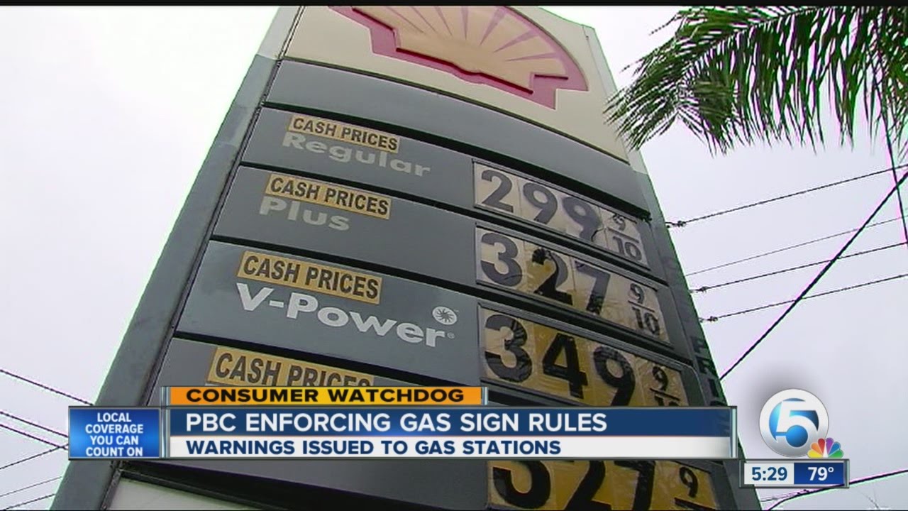 PBC enforcing gas sign rules - YouTube