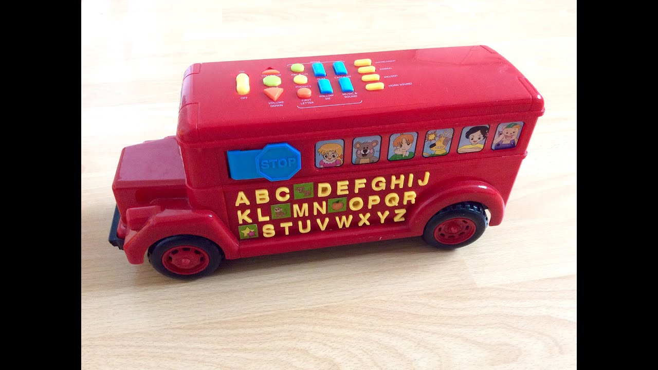 Kids Fun Learning With Alphabets and Numbers Toy Red School Bus # ...