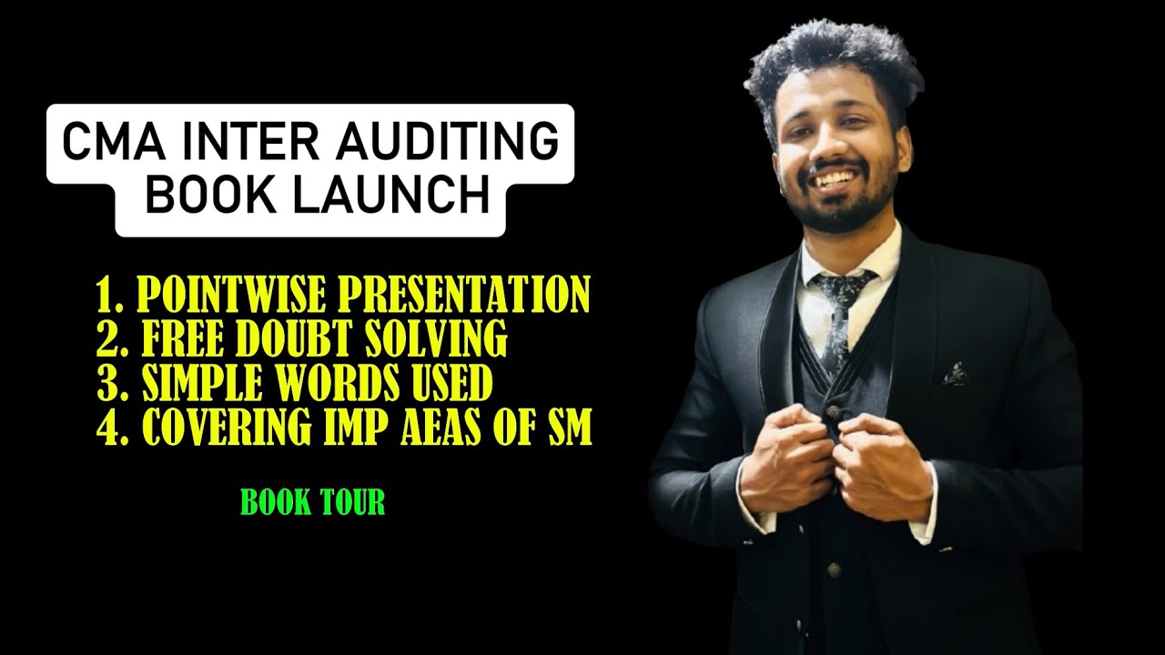 MY NEW CMA INTER AUDITING BOOK LAUNCH| BOOK TOUR| POINTWISE ...