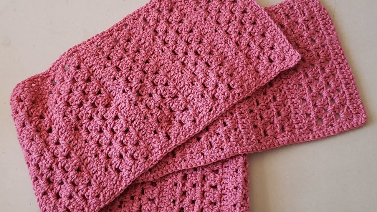 Very easy to crochet this winter scarf with repeating pattern - YouTube
