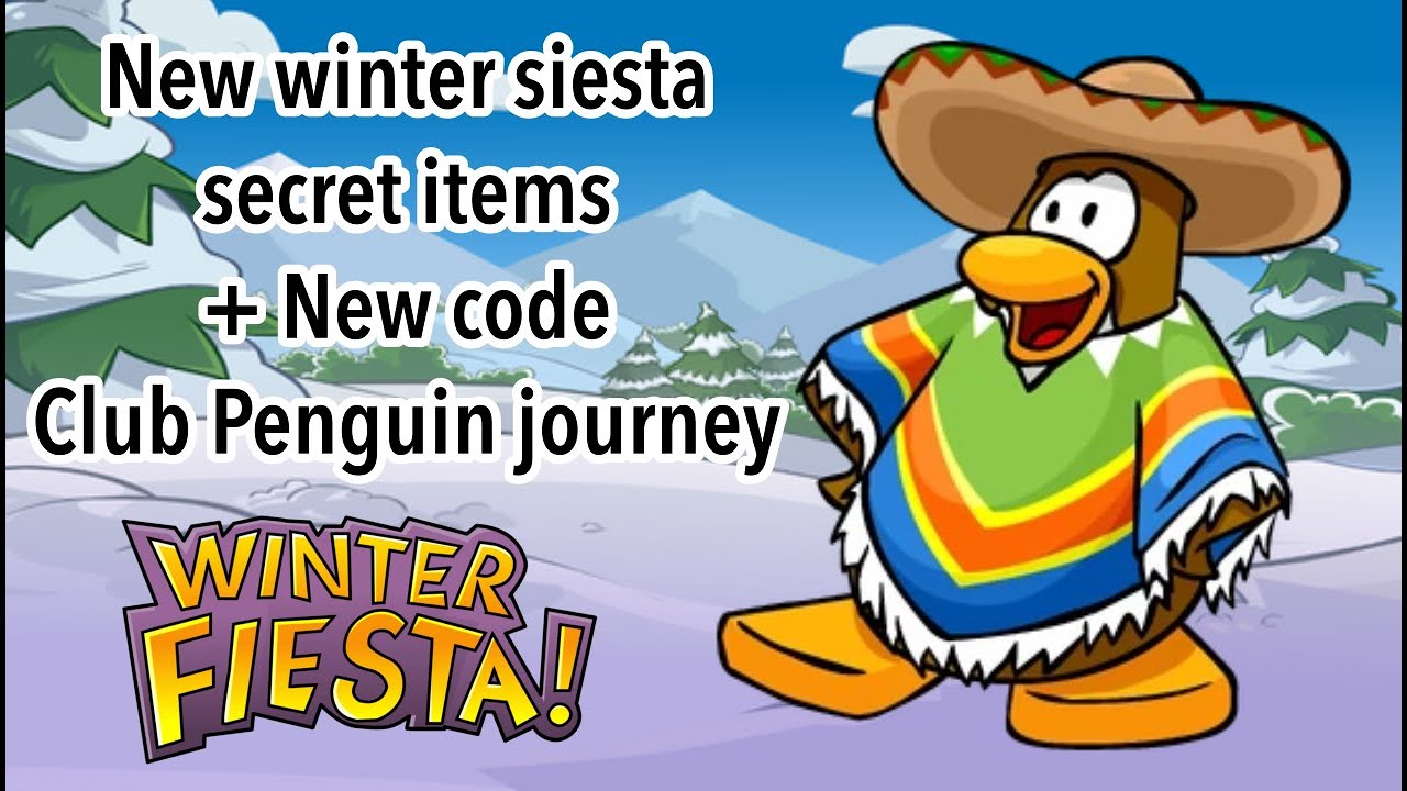 New winter siesta secret items + New code | Club penguin journey - YouTube