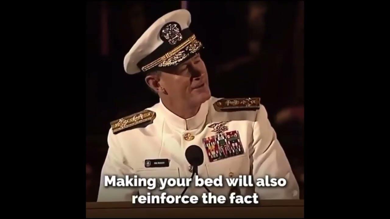 "If You Want to Change The World - Make Your Bed" awe inspiring speech ...