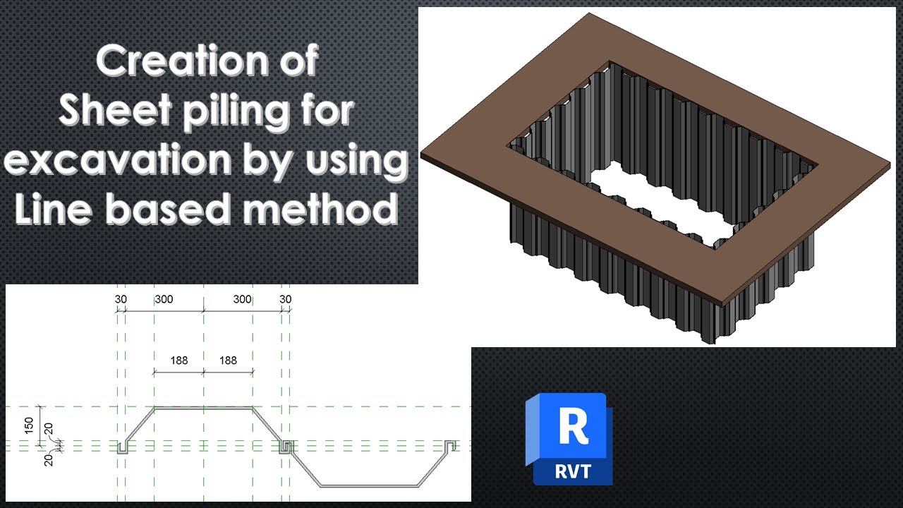 R014 - Creation of Sheet piling #revit #bim #modeling #sheetpile - YouTube