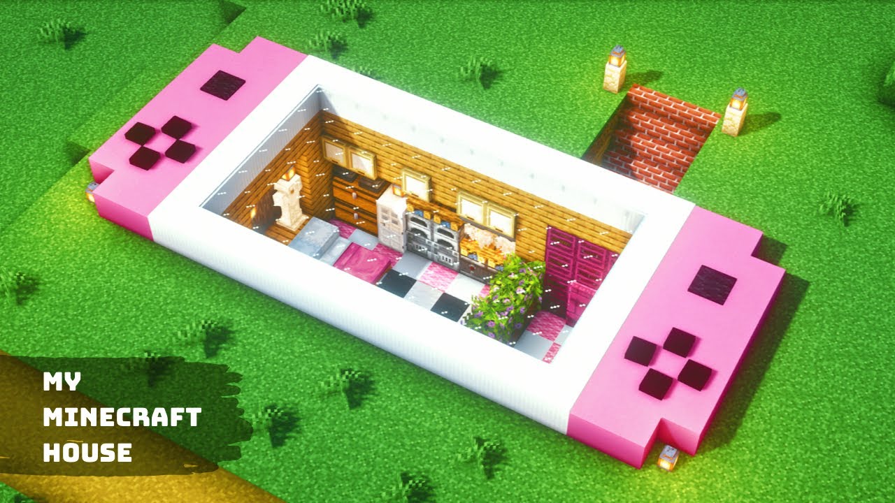 ⛏️ Minecraft tutorial: Pink house NINTENDO 🎮 - YouTube