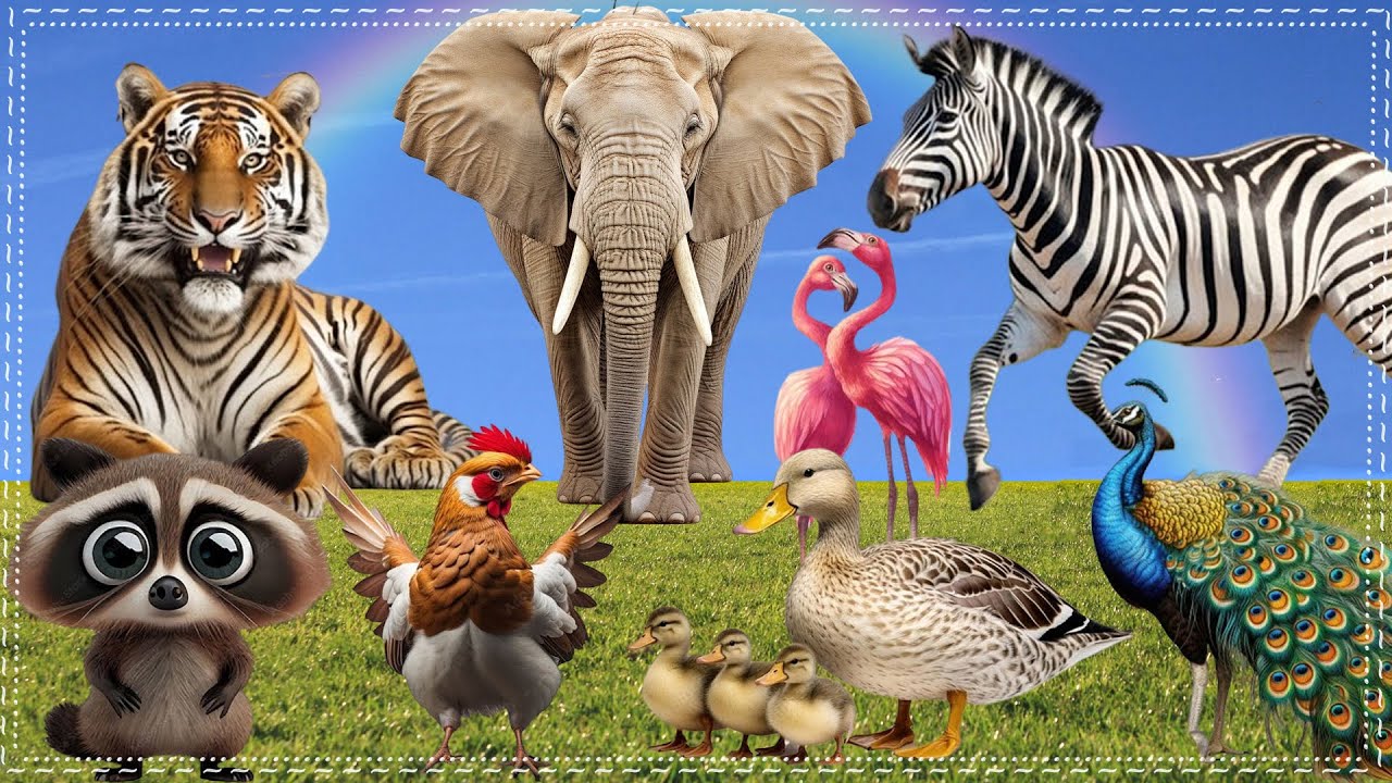 Have fun with animals: cows, rabbits, rhinos, cats, ducks, dogs ...