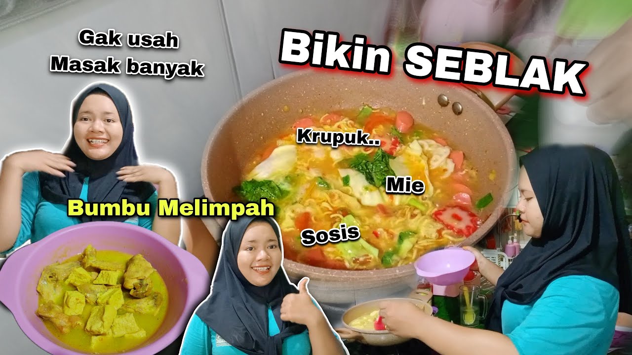 Bikin Seblak Topping Cuaca sangat mendukung - Sekaligus masak 2 menu ...