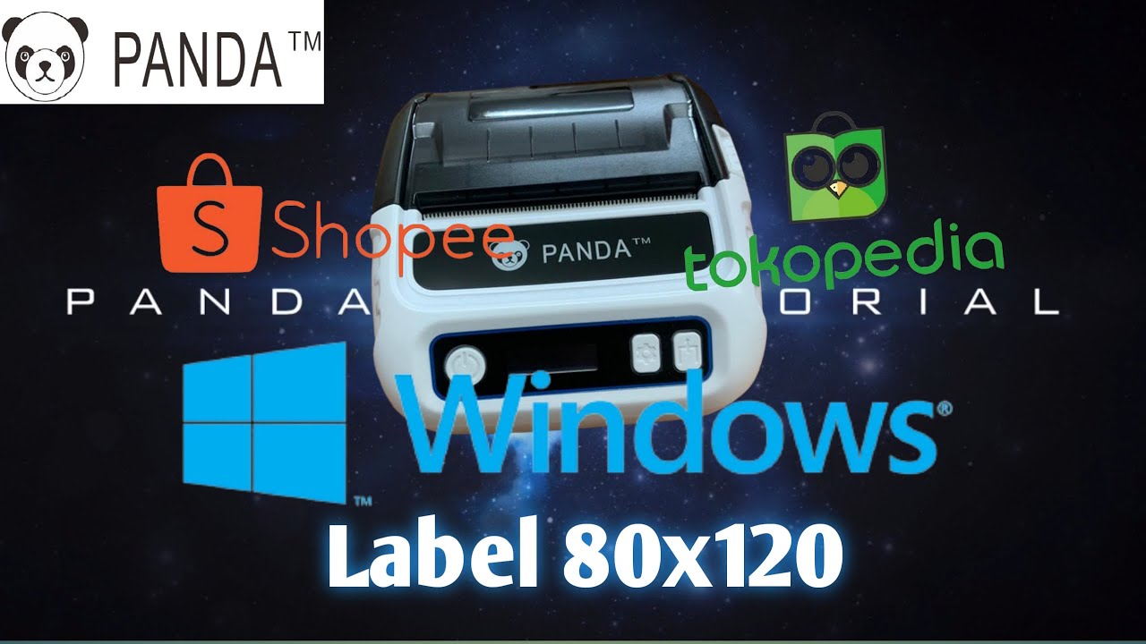 PRJ-80BL PANDA MOBILE LABEL PRINTER CETAK VIA WINDOWS UNTUK LABEL ...