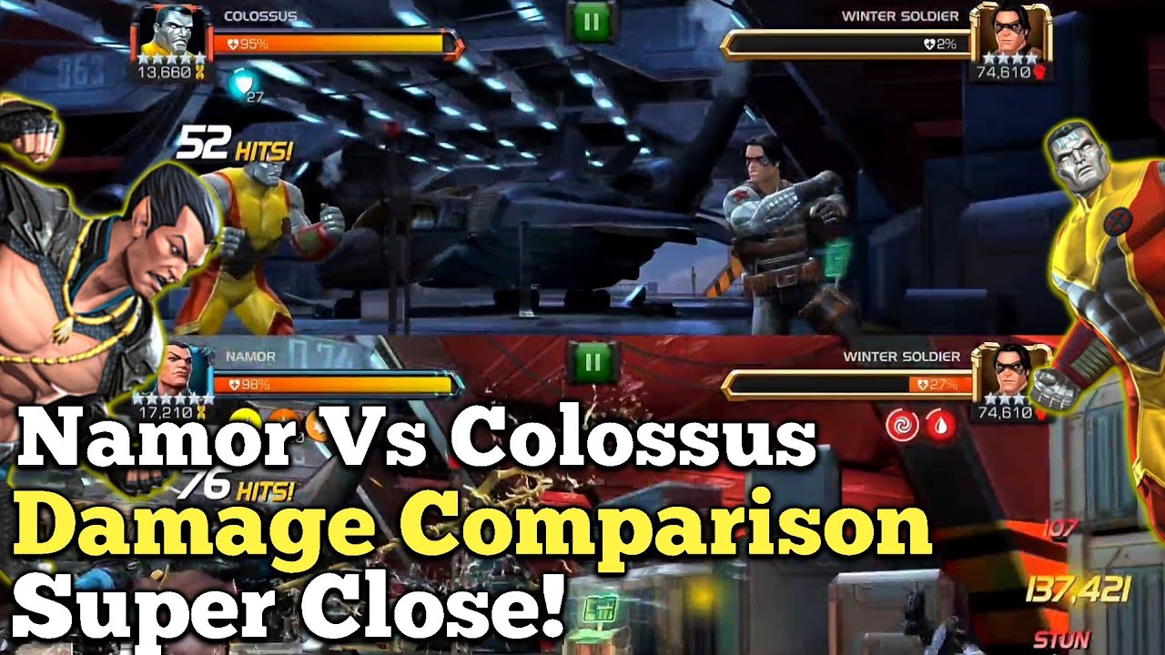 Namor Vs Colossus Damage Comparison! | Insanely Close! | Marvel Contest ...