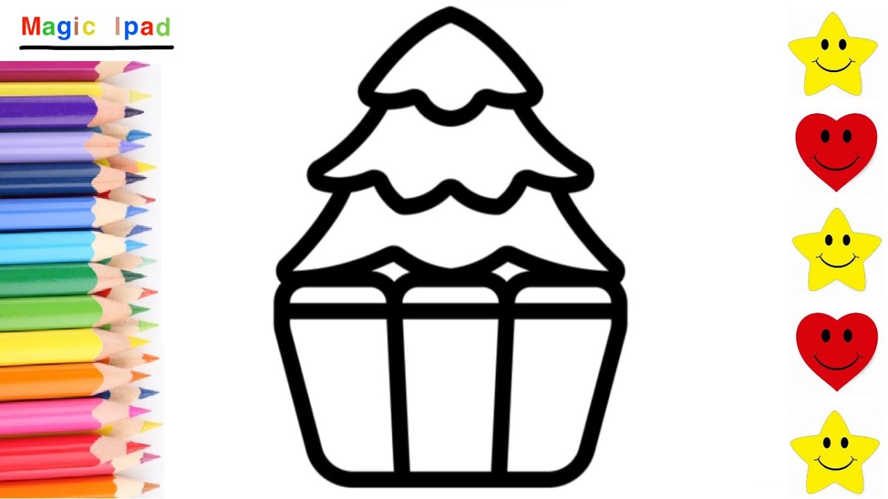 Como dibujar una MAGDALENA DE NAVIDAD | dibujos para niños 💓⭐ How to ...