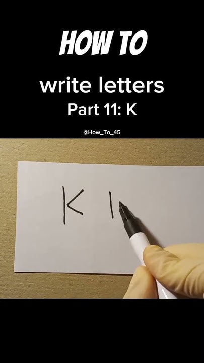 How to write letters | Part 11: K - YouTube