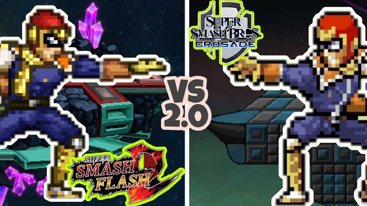 Moveset-Comparasion- Captain Falcon- (SSF2 vs SSBC) 2.0 - YouTube
