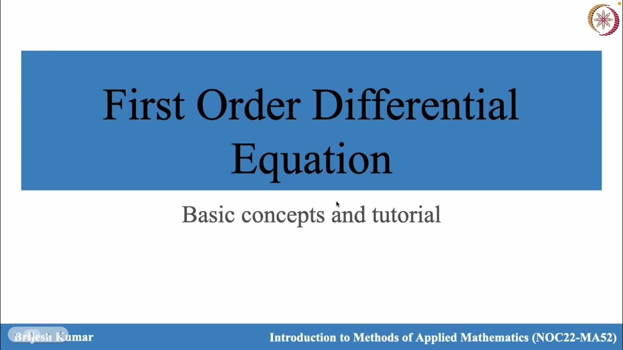 Introduction to Methods of Applied Mathematics (Tutorial -1) - YouTube