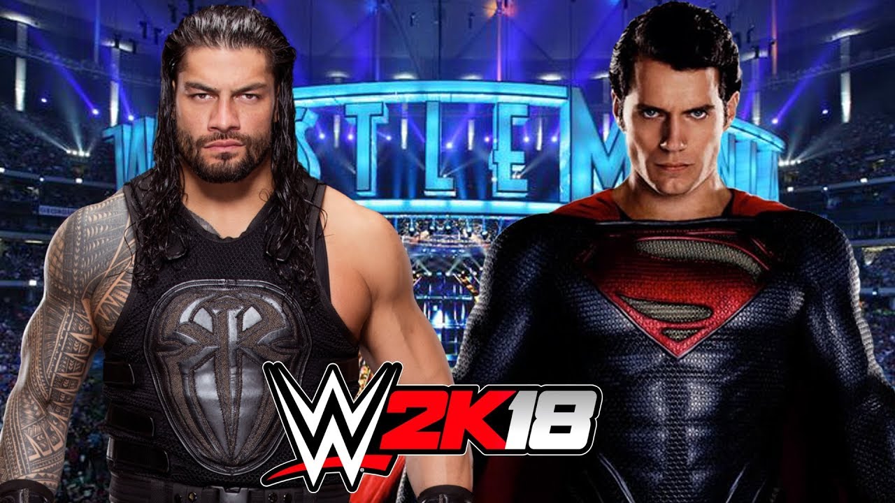 ROMAN REIGNS vs SUPERMAN | WWE 2K18 Gameplay - YouTube