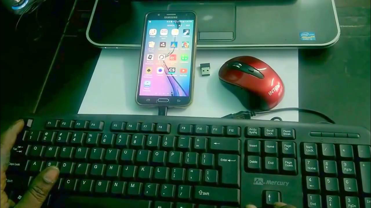 How to connect keyboard and mouse to android phone | hindi - YouTube