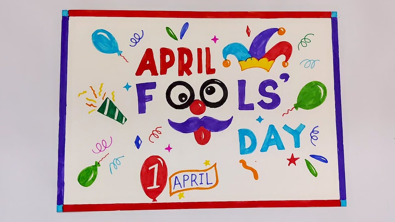 How to make april fool card | April fool day easy drawing - YouTube