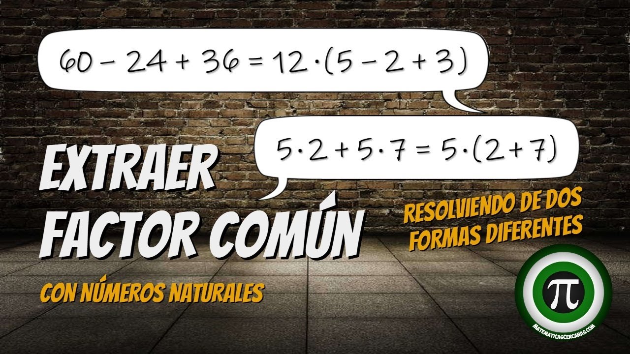 EXTRAER FACTOR COMÚN con números naturales - YouTube