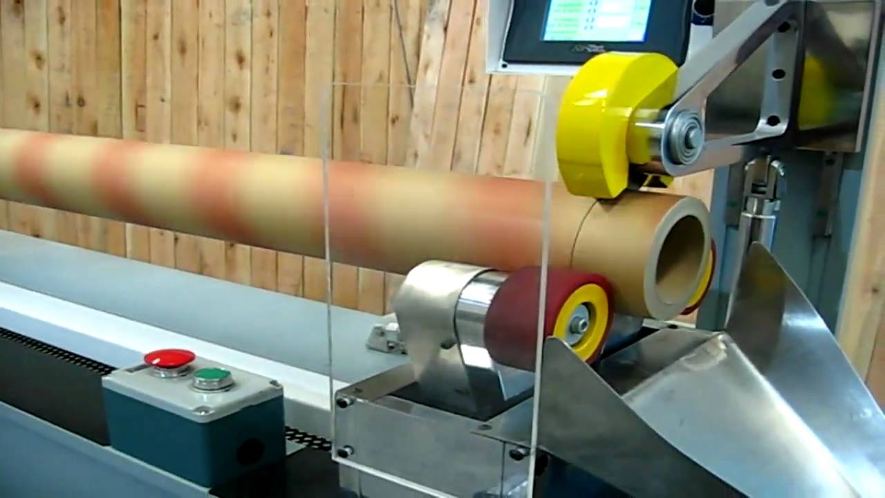 POLYROLL - Cortadora Automatica de Tubos - Automatic Core Cutter - YouTube
