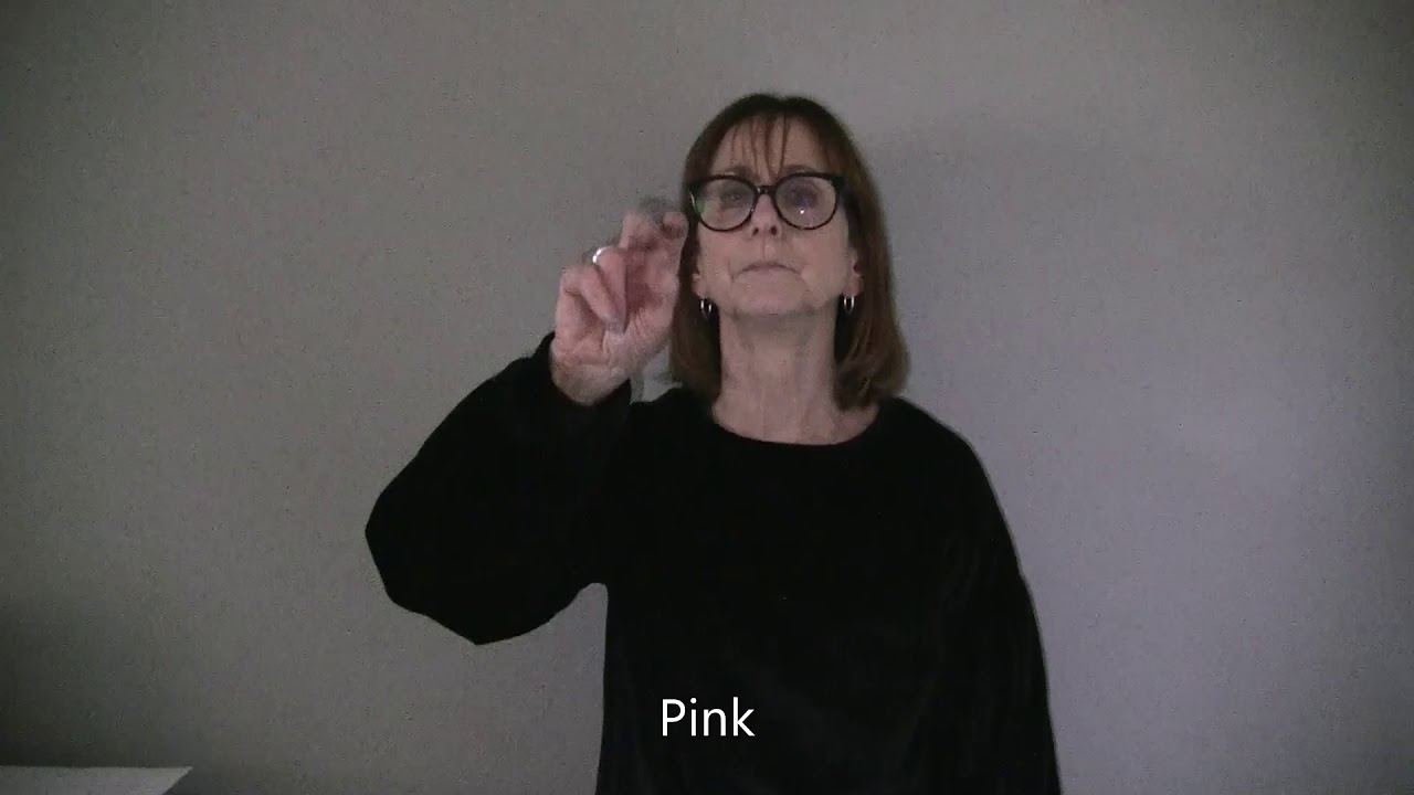 ASL 1 Unit 4 Sign for "Pink" including fingerspelling - YouTube
