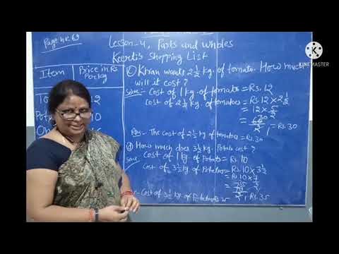 Maths Class-5th NCERT Lesson-4 Parts and Wholes ( Keerti's Shopping ...