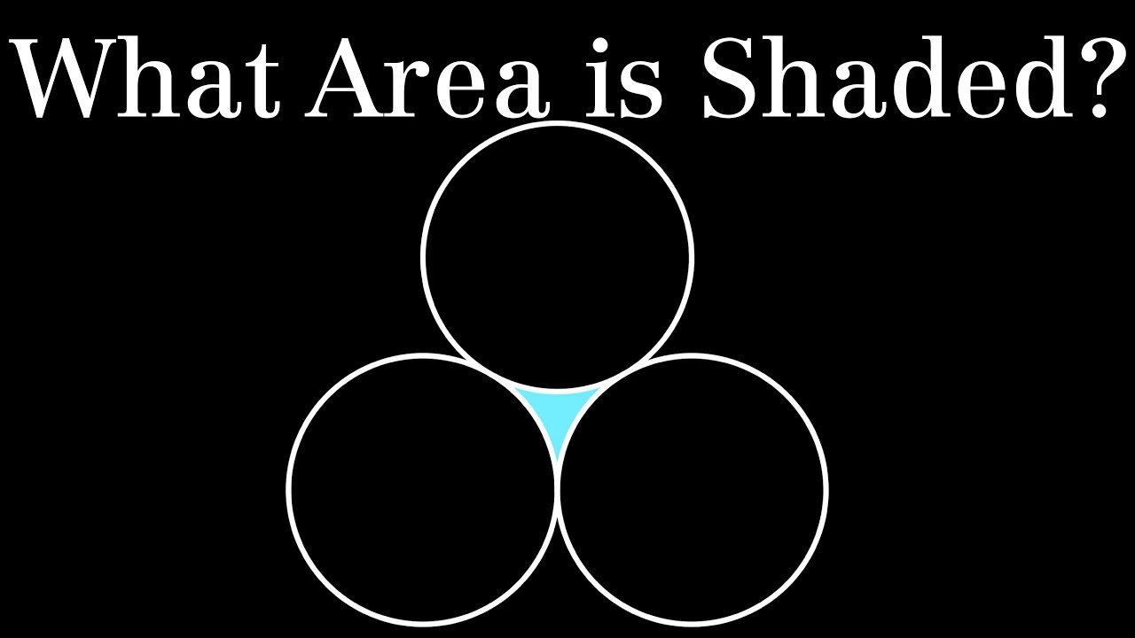Area Between Three Mutually Tangent Unit Circles? (visual proof) - YouTube