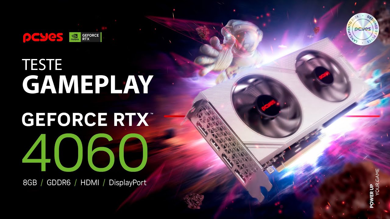 Benchmark GeForce RTX 4060 GDDR6 8GB 128BITS Full Size Dual Fan - YouTube