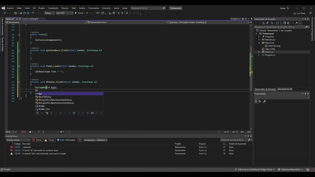Microsoft Visual Studio C# - Curso - Aula 16 - StartPosition e ...