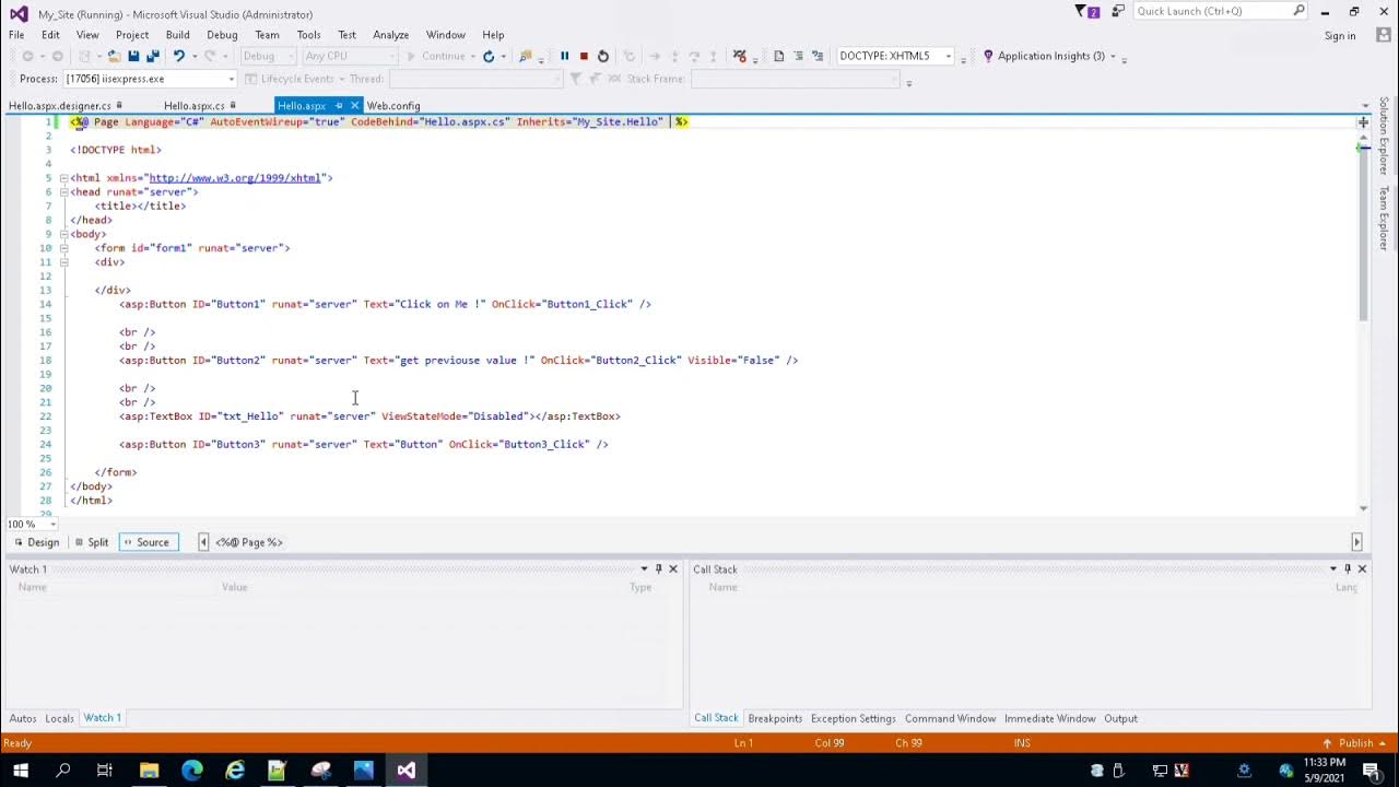 Session State Management,retain control value page refresh,asp.net c# web application - YouTube