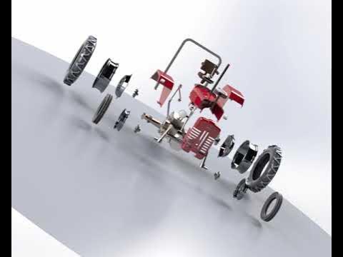 EXPLODED VIEW - TRACTOR IN SOLIDWORKS - YouTube