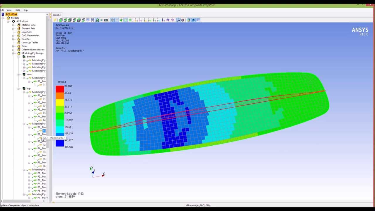 Kiteboard - composite modeling with ACP 15 - YouTube