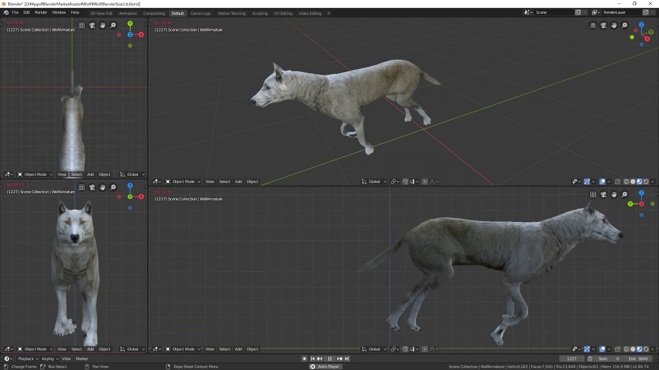 Blender Wolf material - YouTube