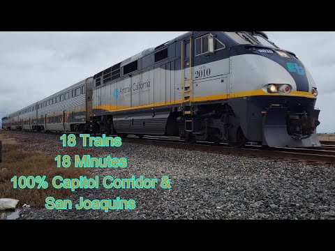 Amtrak Capitol Corridor & San Juaquins for 18 minutes - CalTrans Amtrak