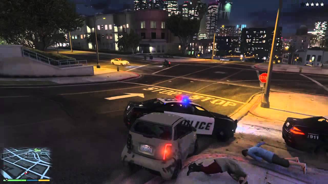 gta 5 - civilian helps police - YouTube