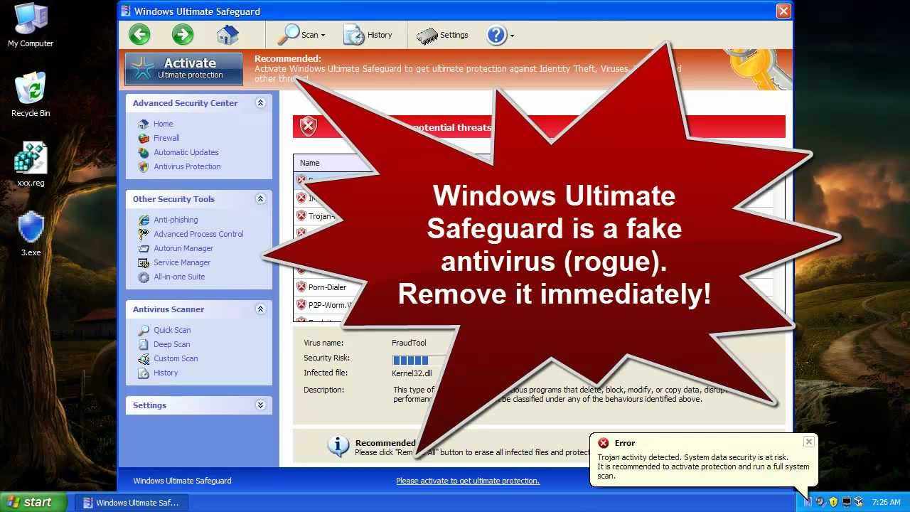 How to remove Windows Ultimate Safeguard - YouTube