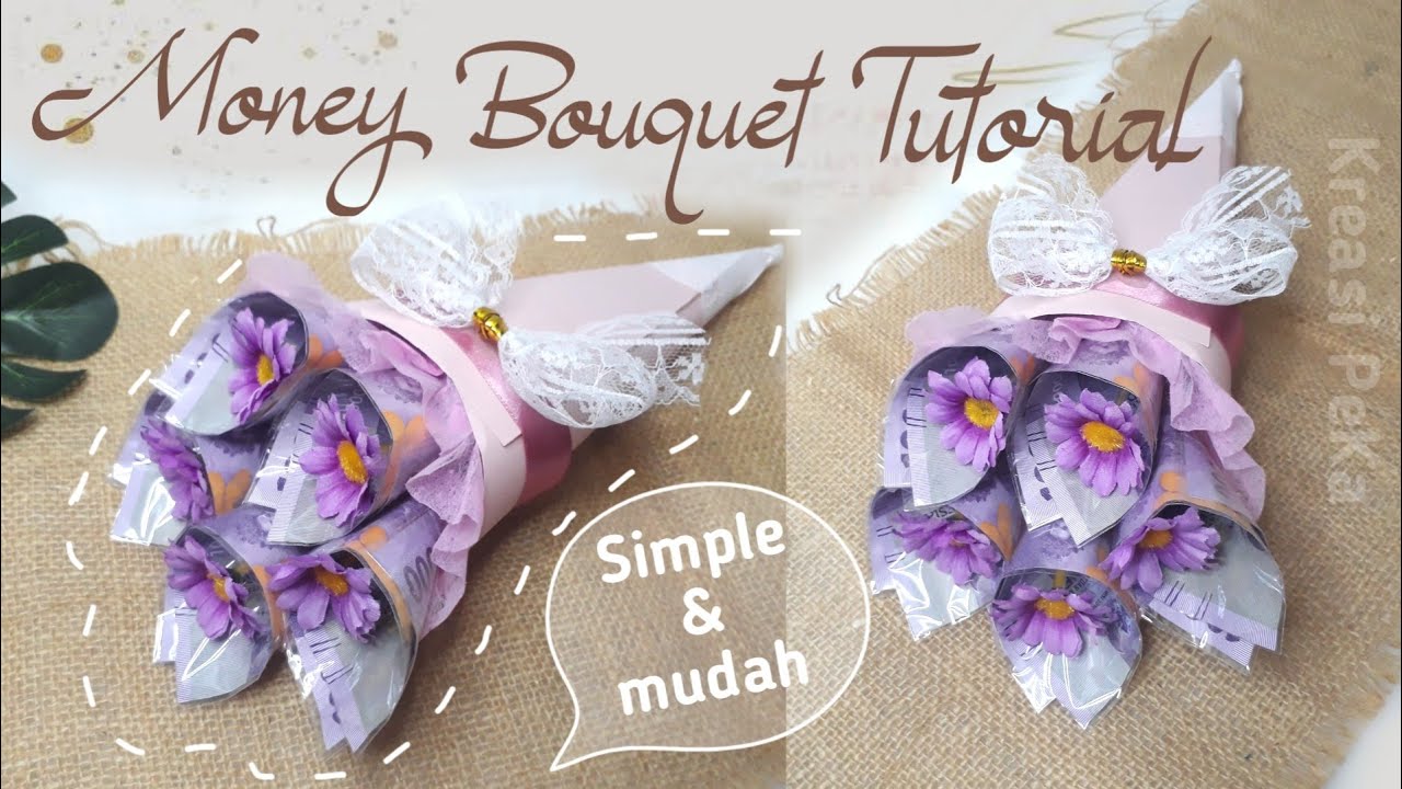 Tutorial Buket Uang Simple Bentuk Cone, Mudah Cukup 1 Lembar Kertas ...