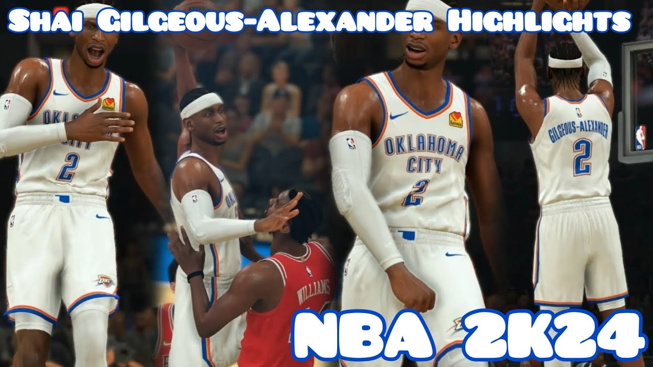 SGA Poster Dunk | Shai Gilgeous-Alexander Highlights | NBA 2K24 ...