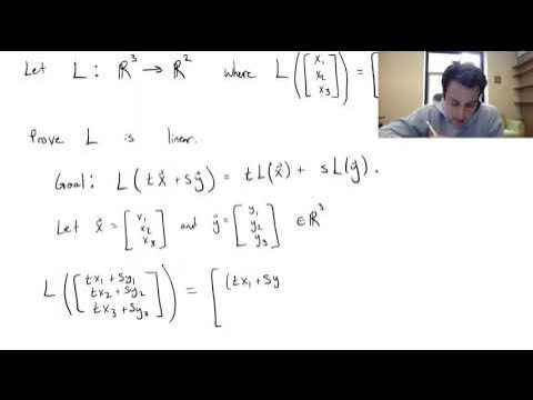 Proving a Transformation is Linear - Linear Algebra - YouTube