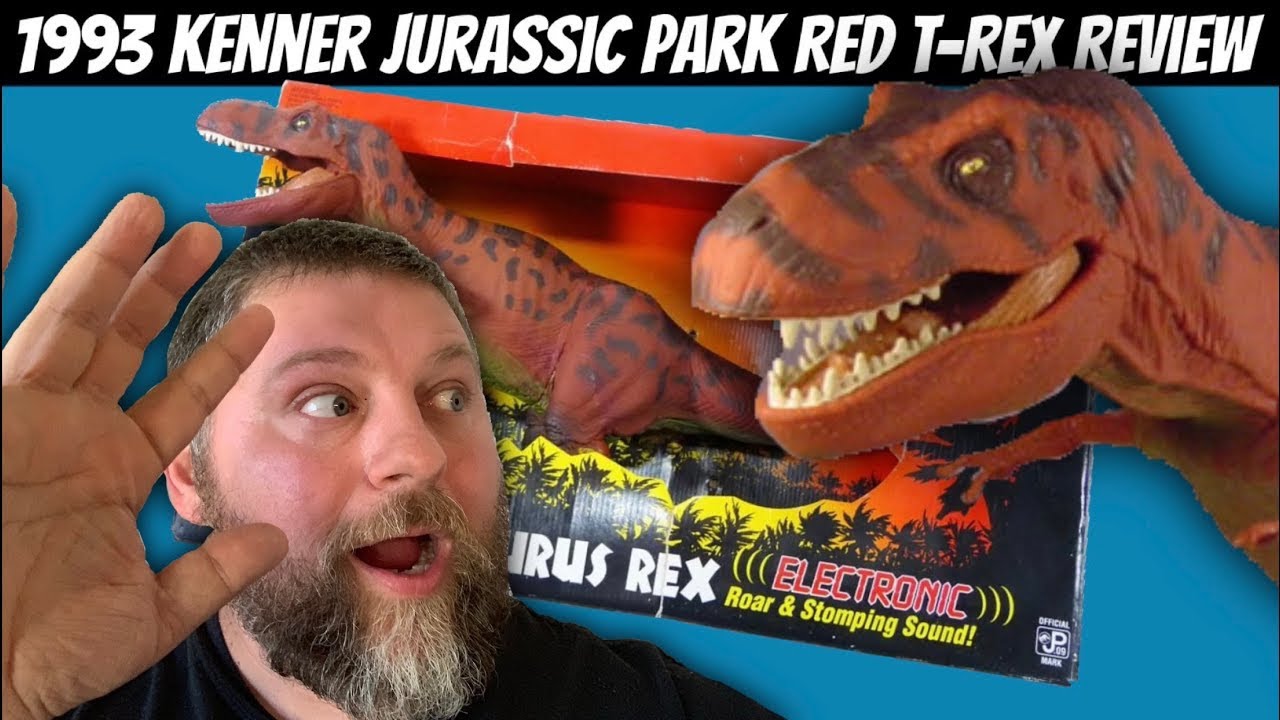 1993 Kenner Jurassic Park Red Tyrannosaurus Review - YouTube