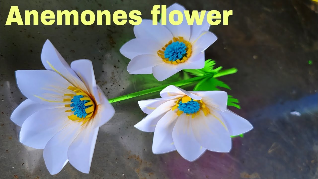 how to fold Anemones flower //របៀបបត់ផ្កា anemones - YouTube