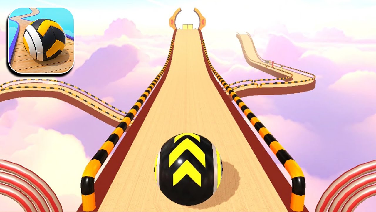 Sky Ramp Ball Run Speedrun Gameplay Level 4 - YouTube