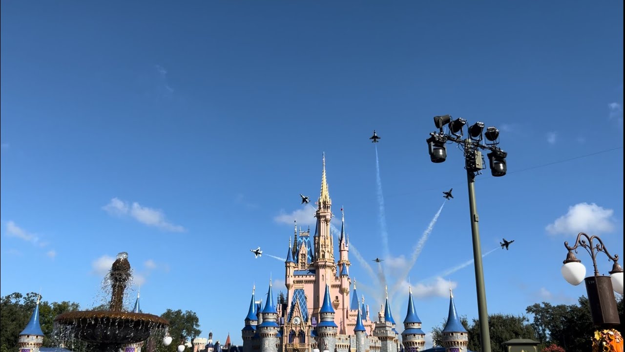 Walt Disney World Magic Kingdom ThunderBirds flyover - YouTube