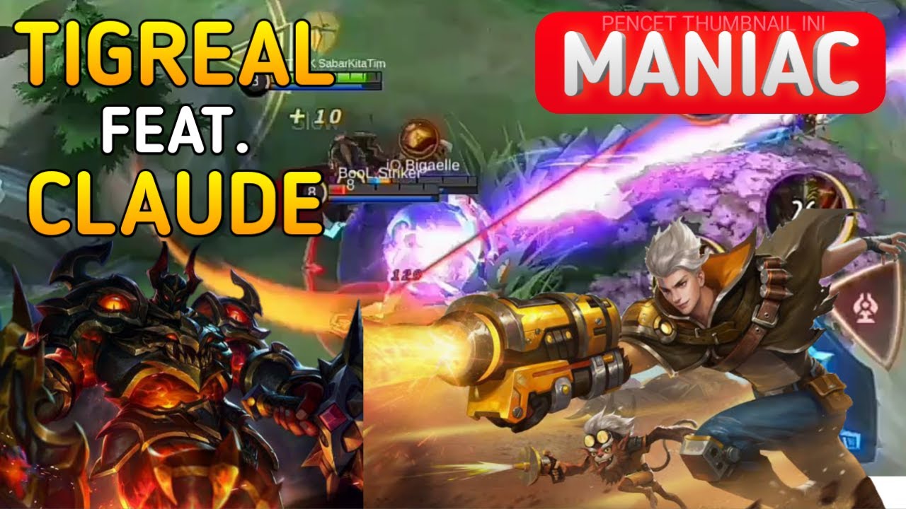 Tigreal Fallen Guard feat. Claude Golden Bullet Maniac | MLBB | Mobile ...