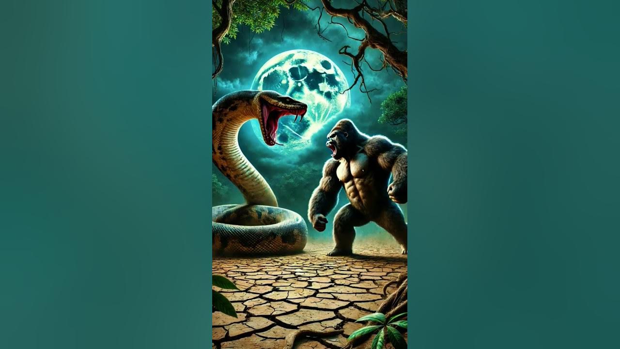 Python vs Gorilla vs hulk vs thor hybrid animation 🙀#shortvideo # ...