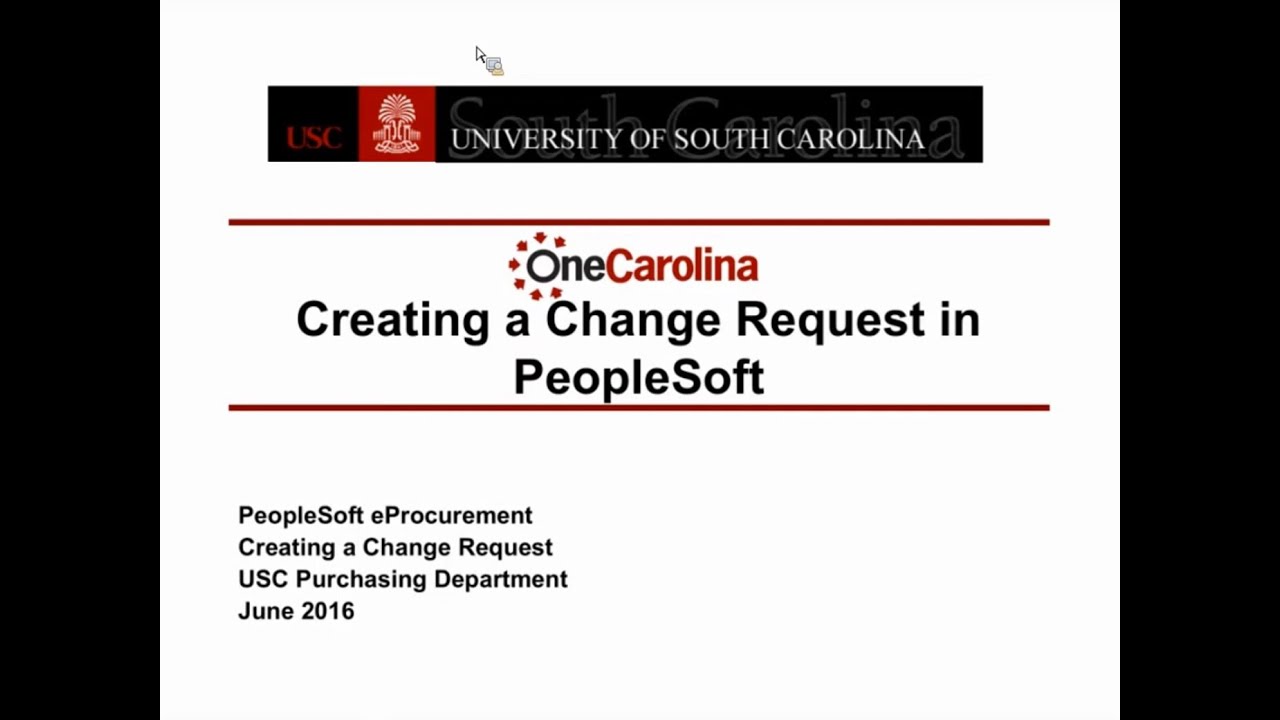 Creating a Change Request in PeopleSoft - YouTube