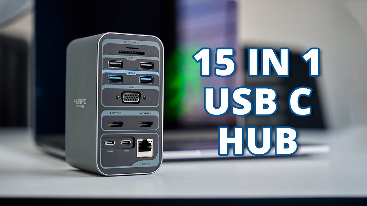 15 in 1 USB C Hub - 4URPC Laptop Docking Station - YouTube