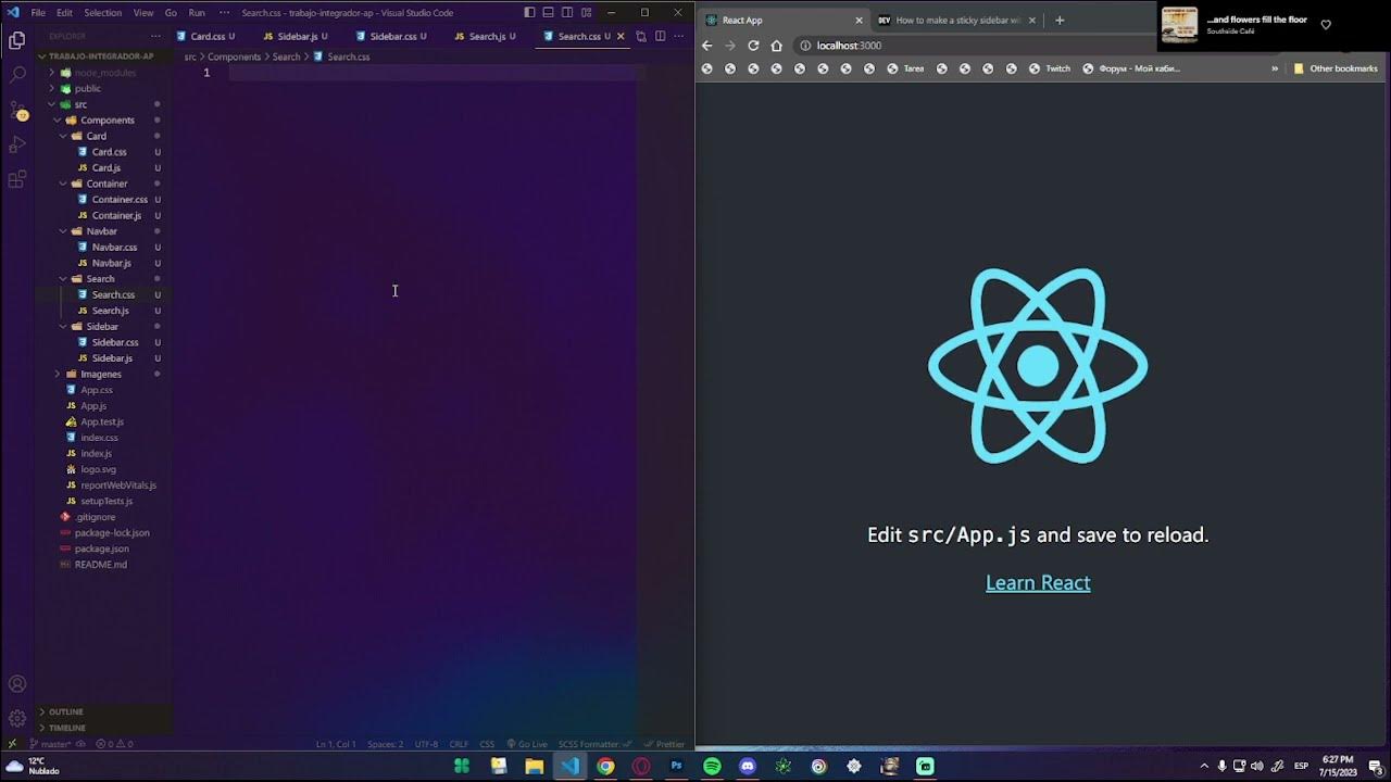 Mi primer proyecto en React - YouTube